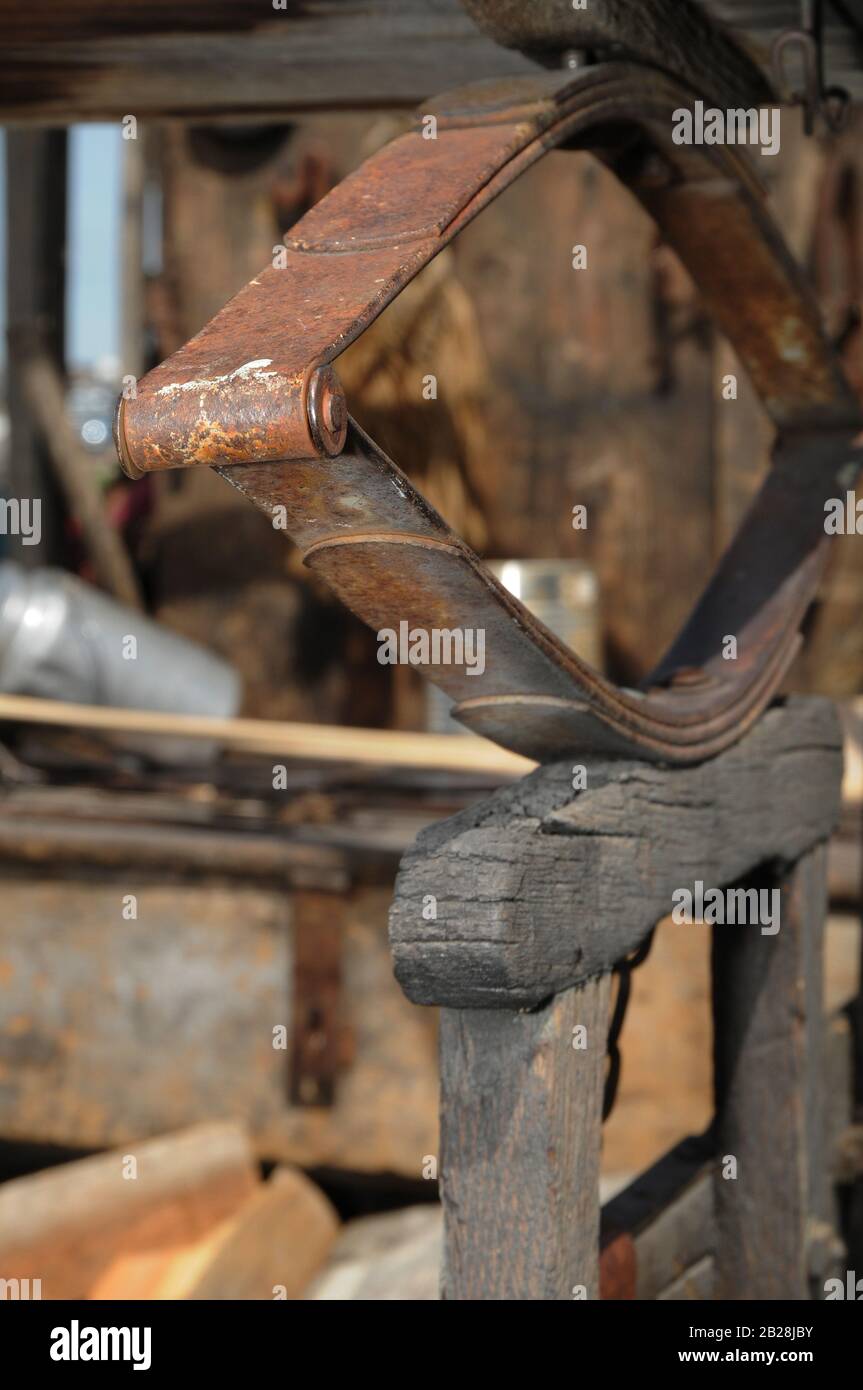 Rusty old Antique Vintage Horse Drawn Carriage Surrey Buggy Wagon Seat ...