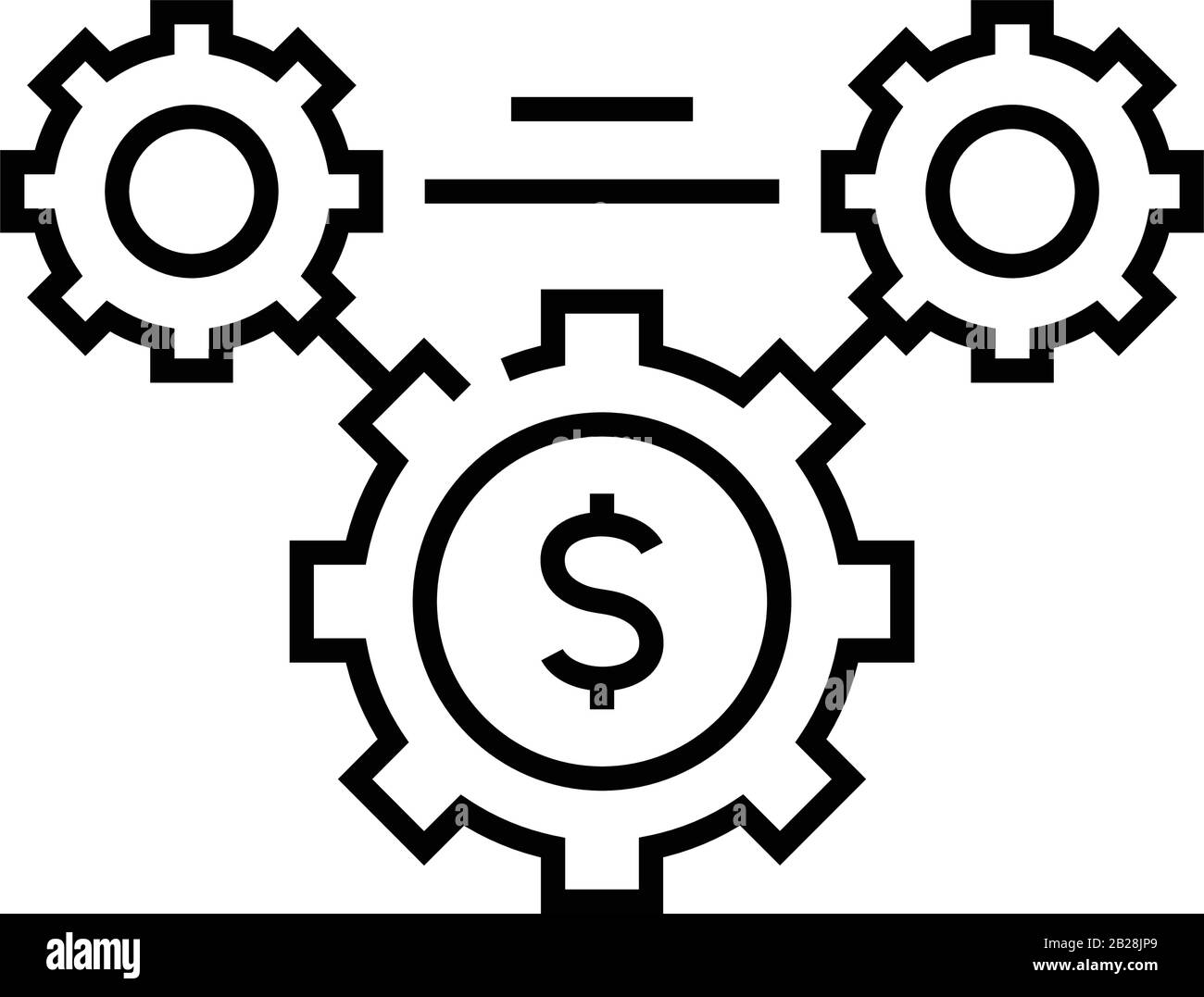Settings line icon, concept sign, outline vector illustration, linear ...