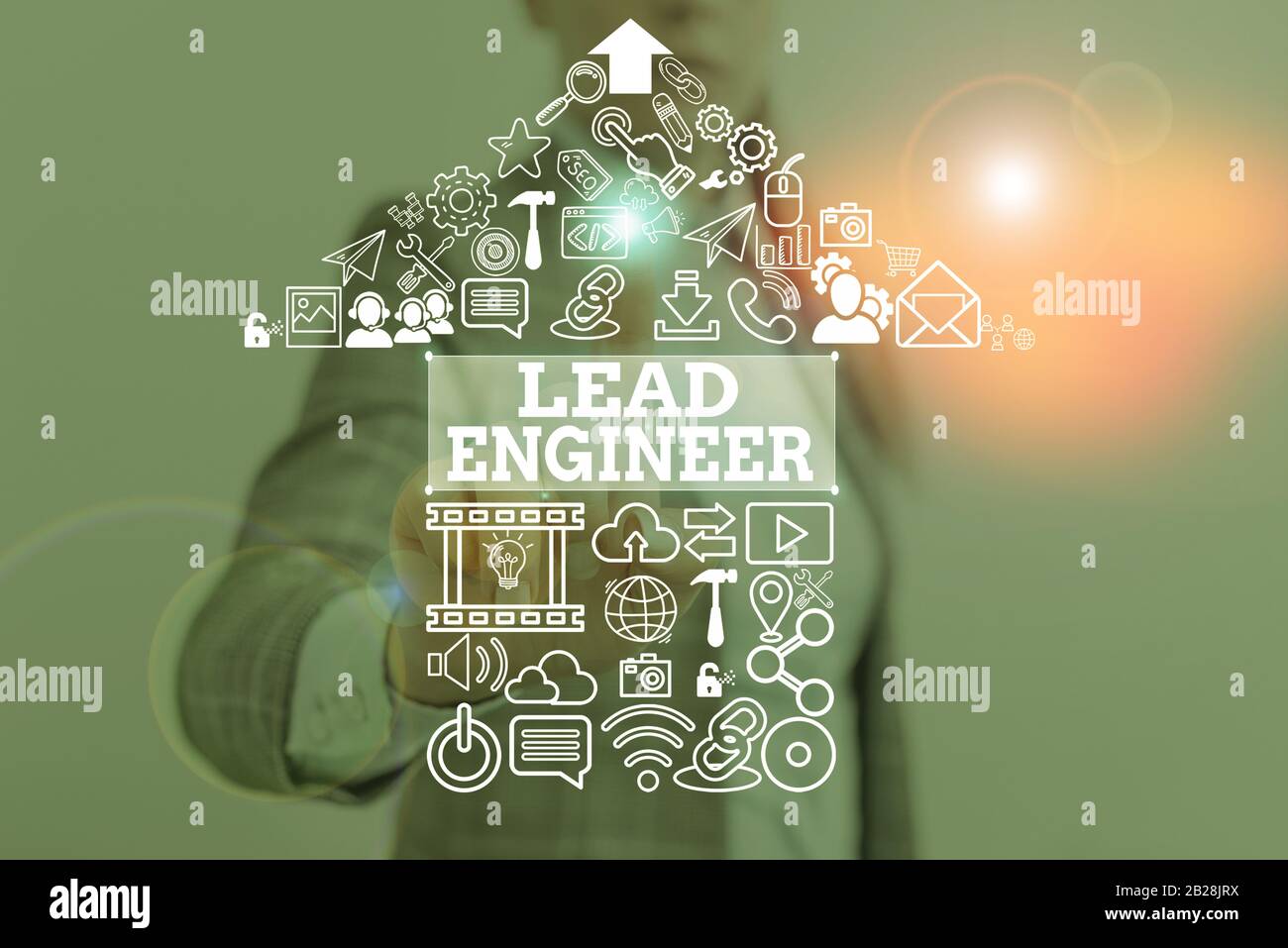 Conceptual hand writing showing Lead Engineer. Concept meaning control ...