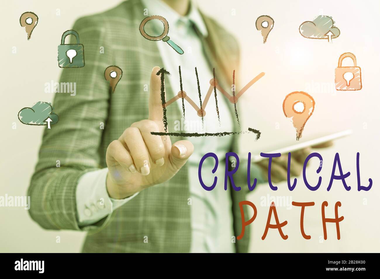 Writing note showing Critical Path. Business concept for sequence of ...