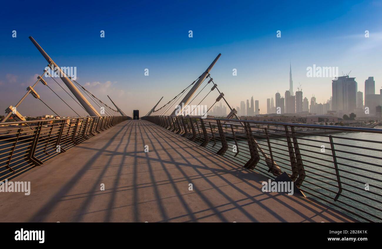 Dubai cityscape from bridge. UAE Stock Photo - Alamy