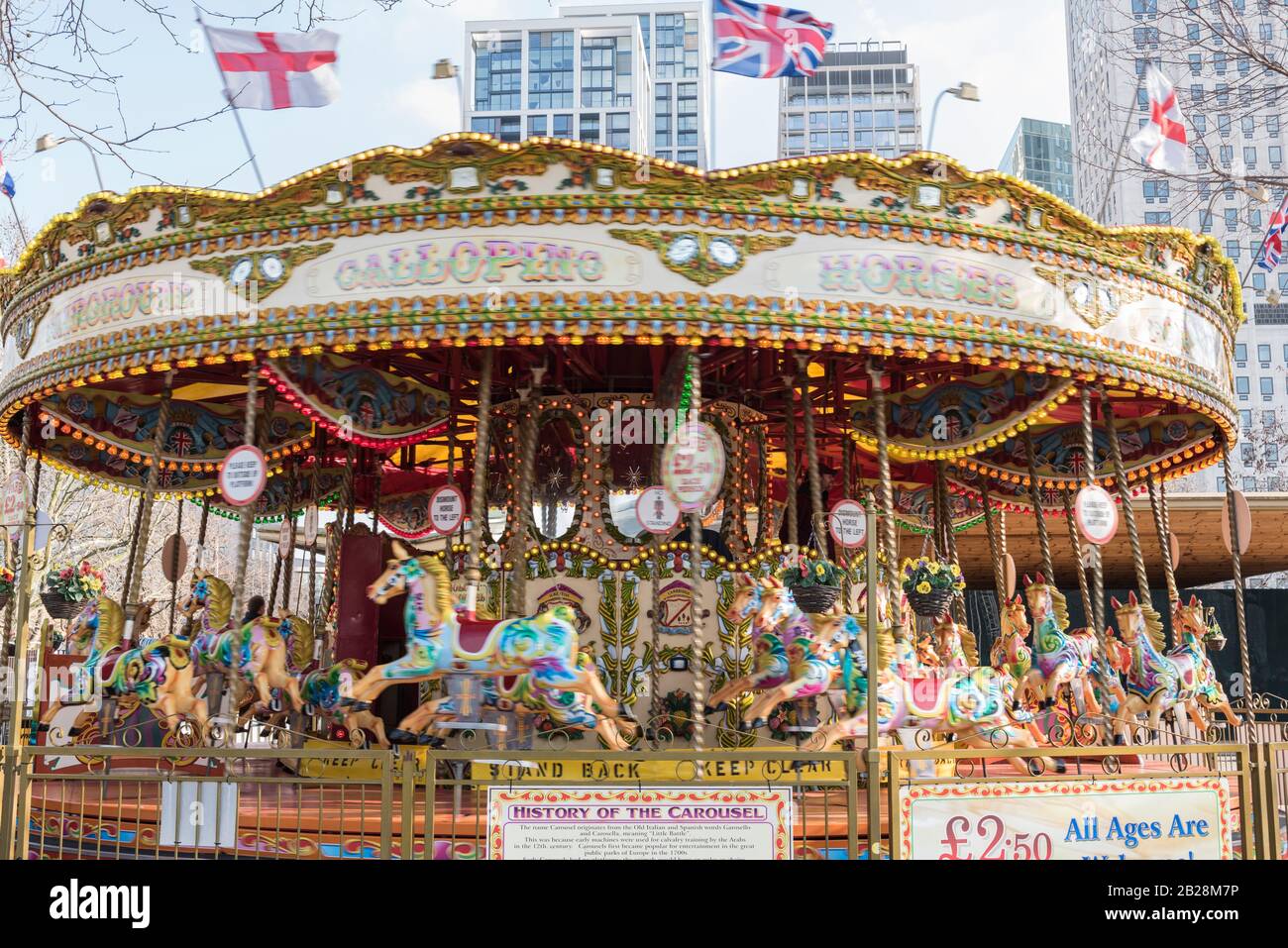 Carousel on the South Bank, London Stock Photo - Alamy