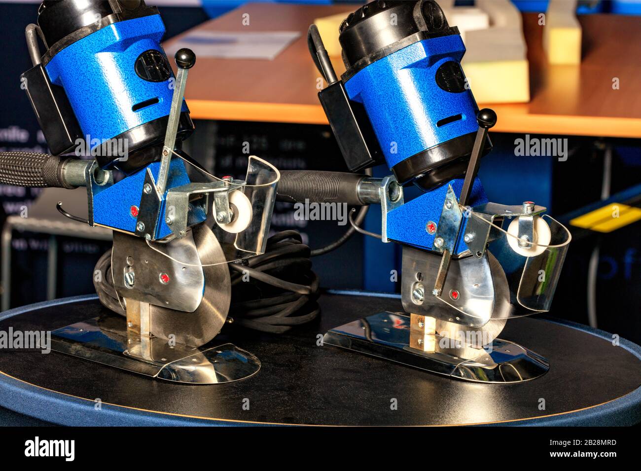 Modern circular saws, scissors for cutting upholstery fabrics and ...