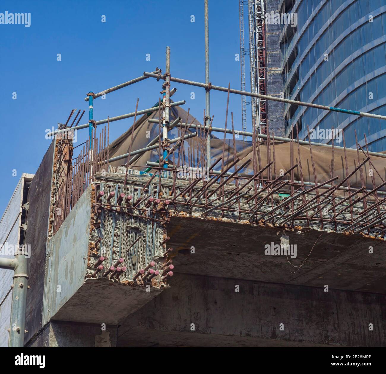 construction industry. steel or iron bars on building Stock Photo - Alamy