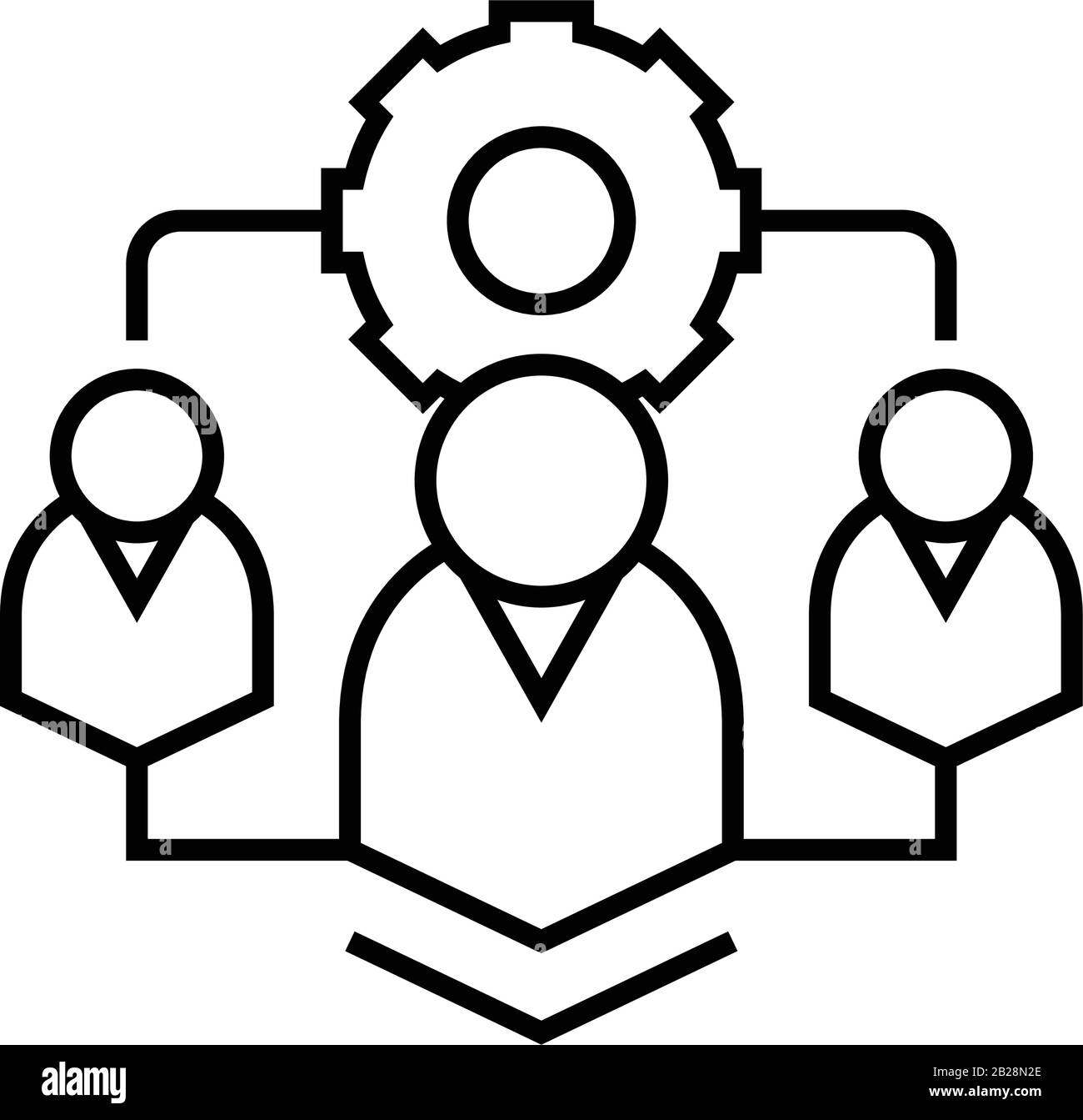 Settings line icon, concept sign, outline vector illustration, linear ...