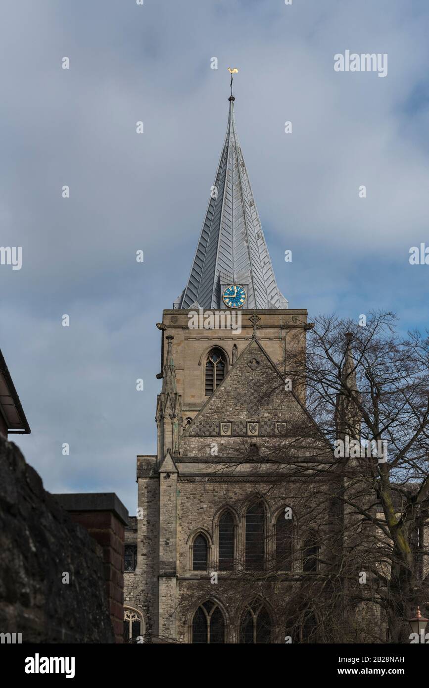 Steeple of Rochester Cathedral Stock Photo - Alamy