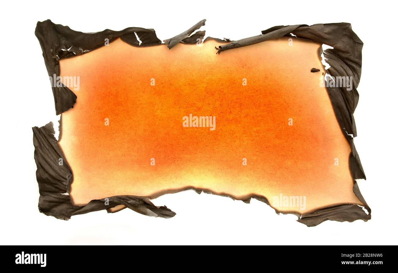 burned paper or cardboard with space for text Stock Photo - Alamy