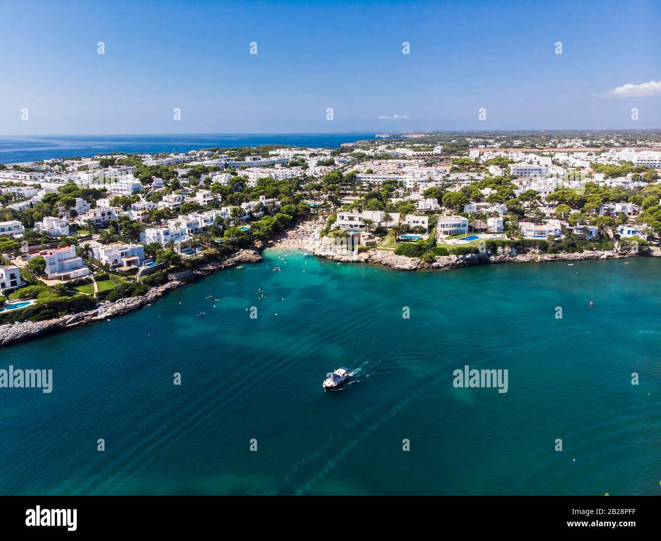 Cala bay cala ferrera with houses villas hi-res stock photography and ...