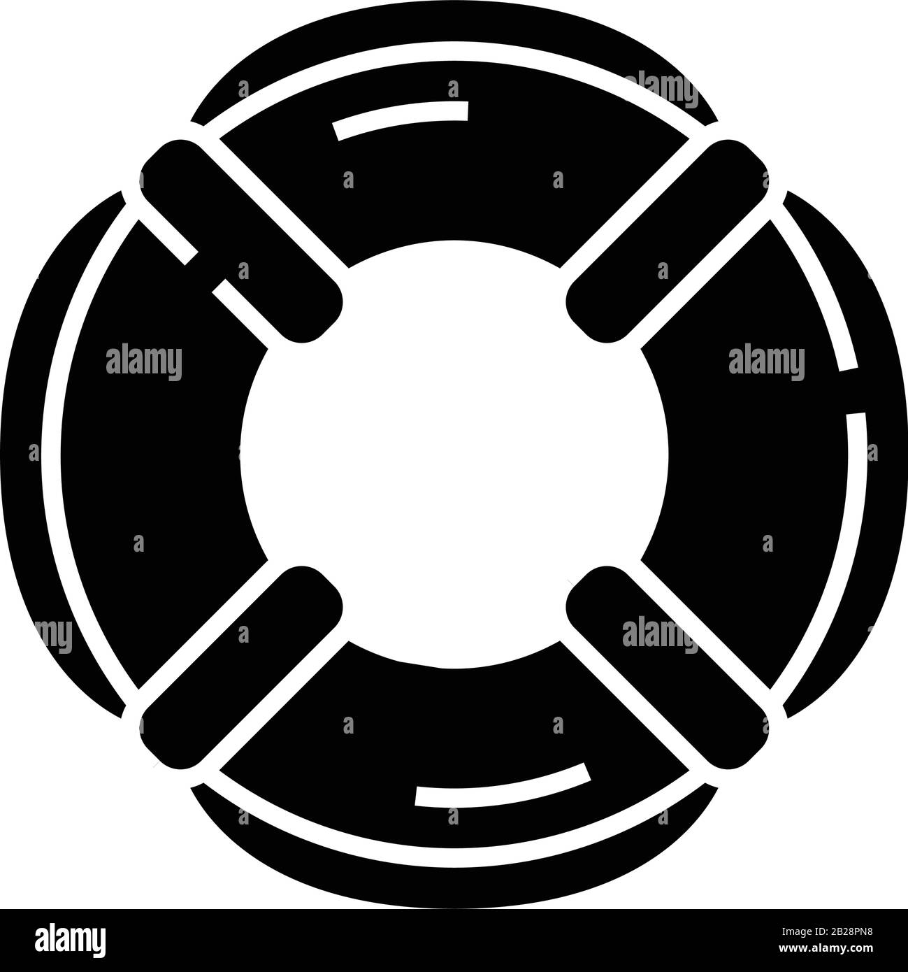 Help black icon, concept illustration, vector flat symbol, glyph sign ...