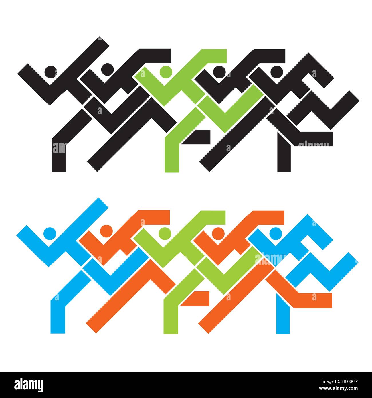 Running race abstract stylized. Colorful abstract stylized illustration ...