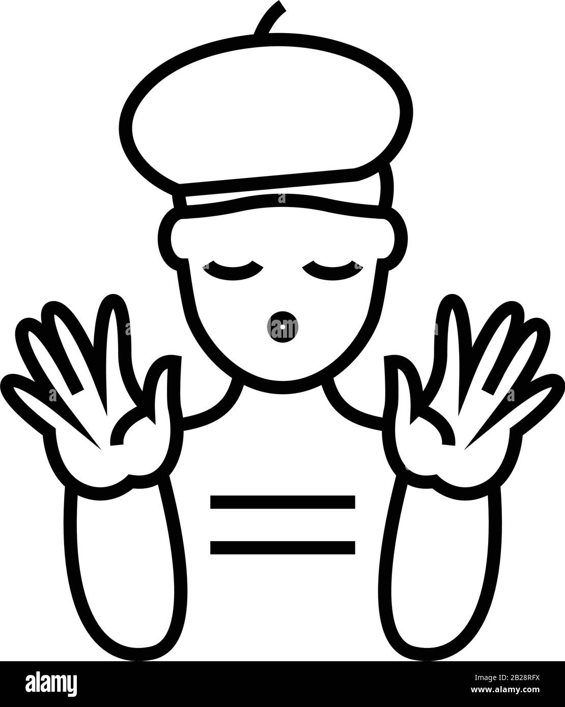 Shef line icon, concept sign, outline vector illustration, linear ...