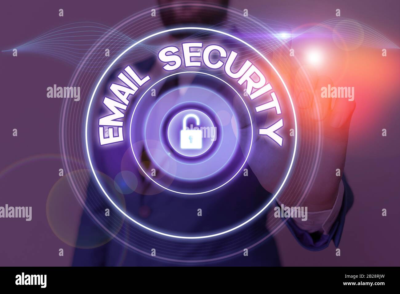 Text sign showing Email Security. Business photo showcasing secure the ...