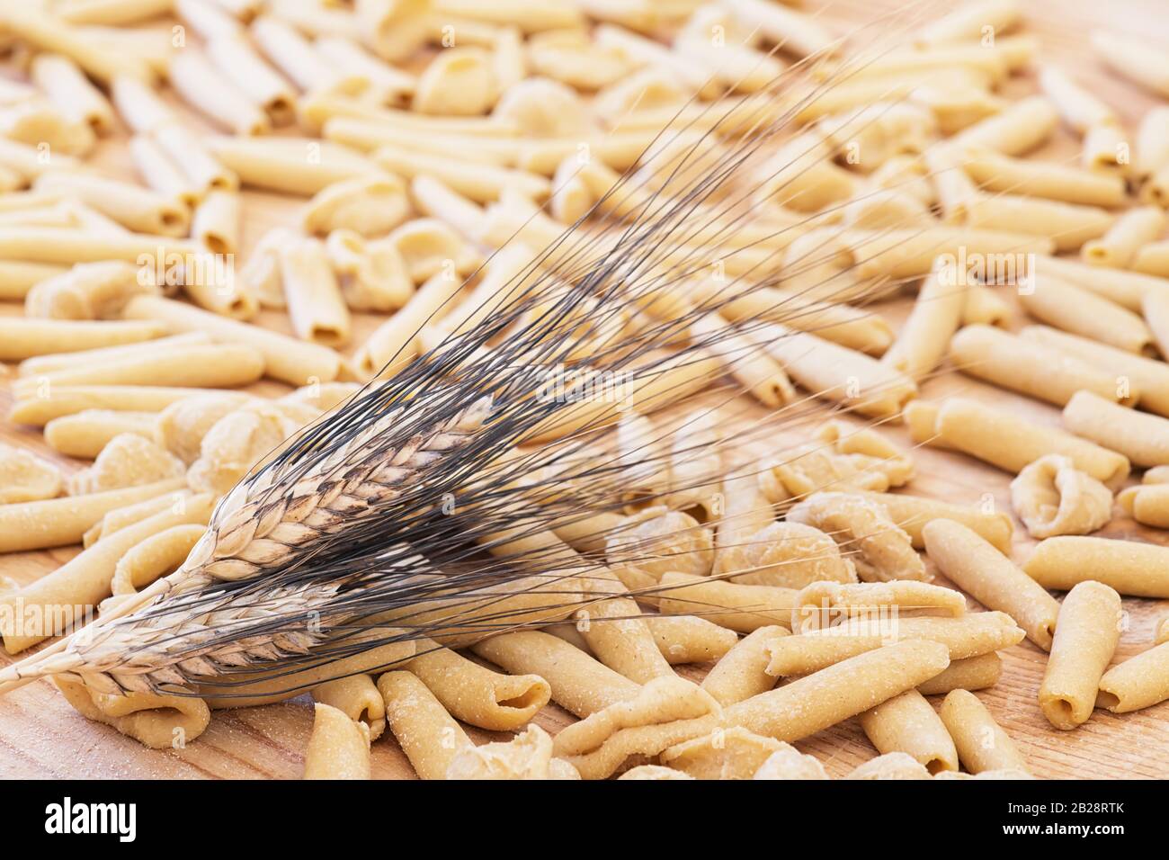 Homemade raw apulian pasta background of italian pasta called ...