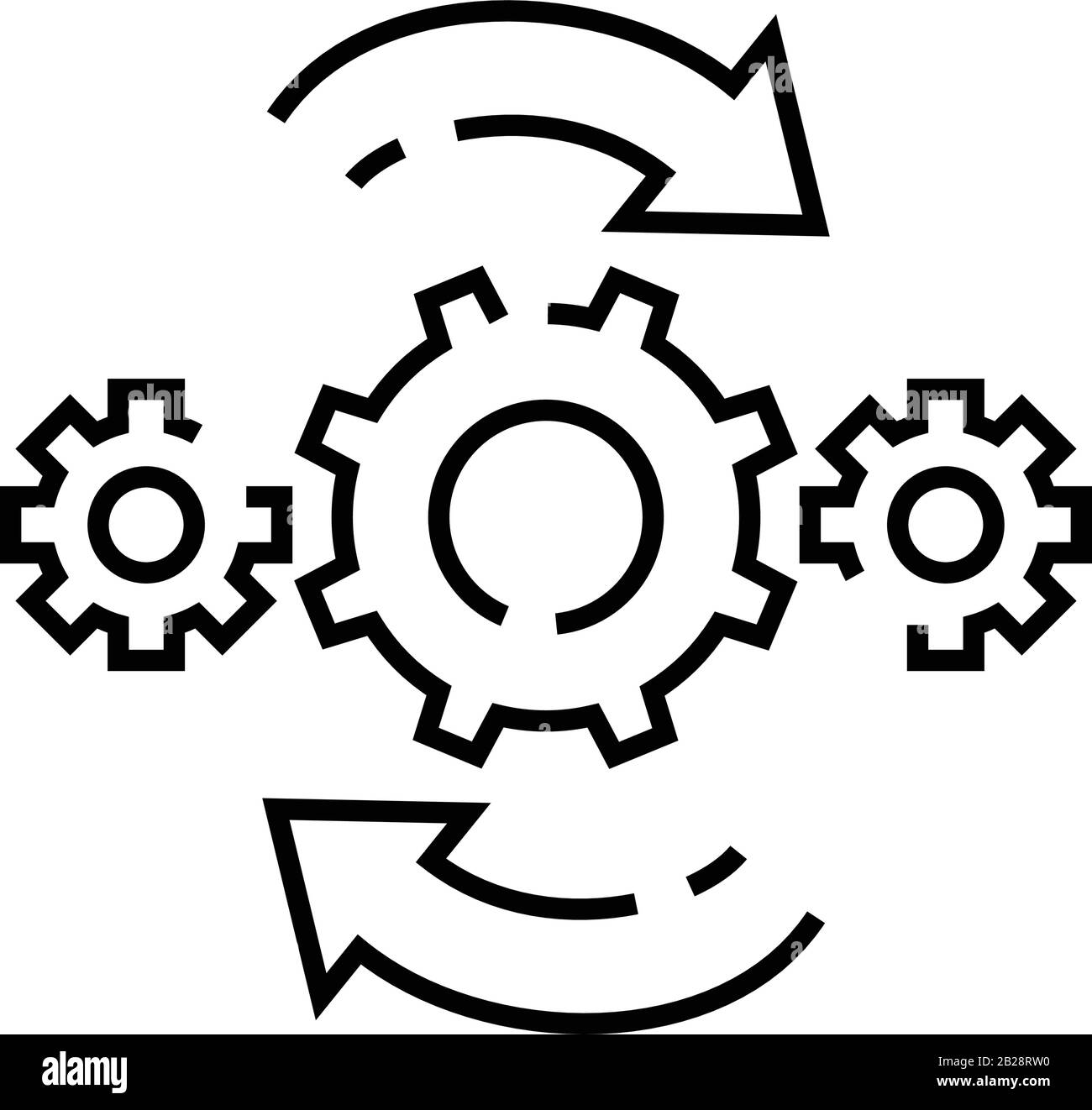 Settings changes line icon, concept sign, outline vector illustration, linear symbol Stock ...