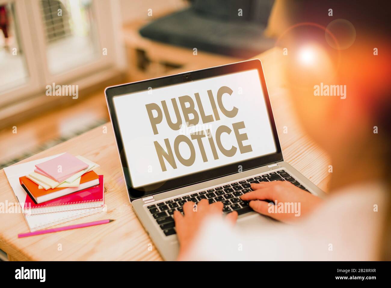 Text sign showing Public Notice. Business photo showcasing ...