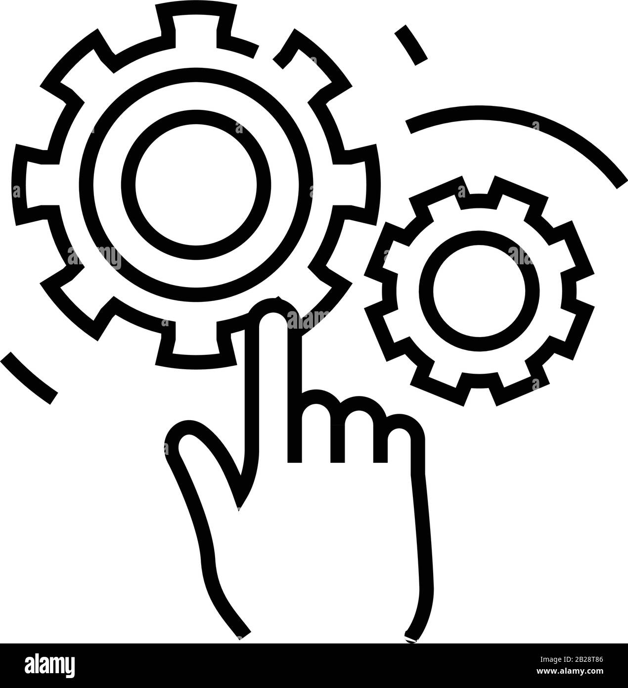 Settings line icon, concept sign, outline vector illustration, linear ...