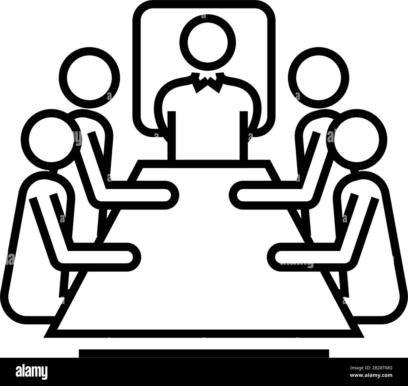 Serious tasks line icon, concept sign, outline vector illustration ...