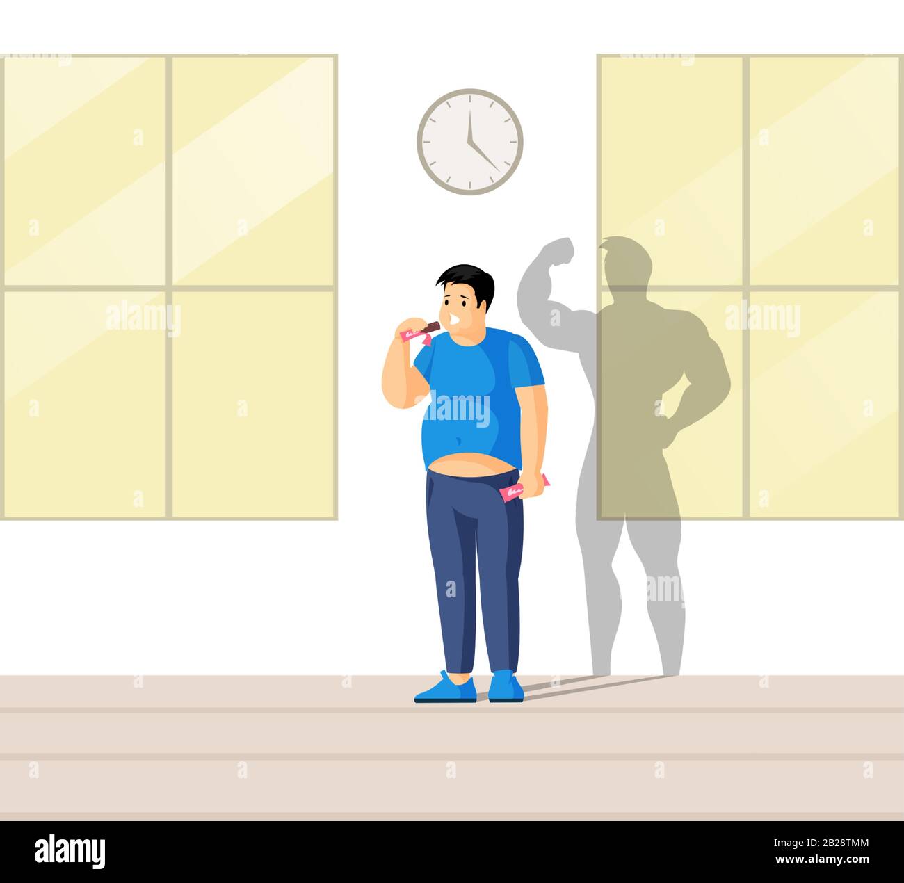 Fat man silhouette overweight hi-res stock photography and images - Alamy