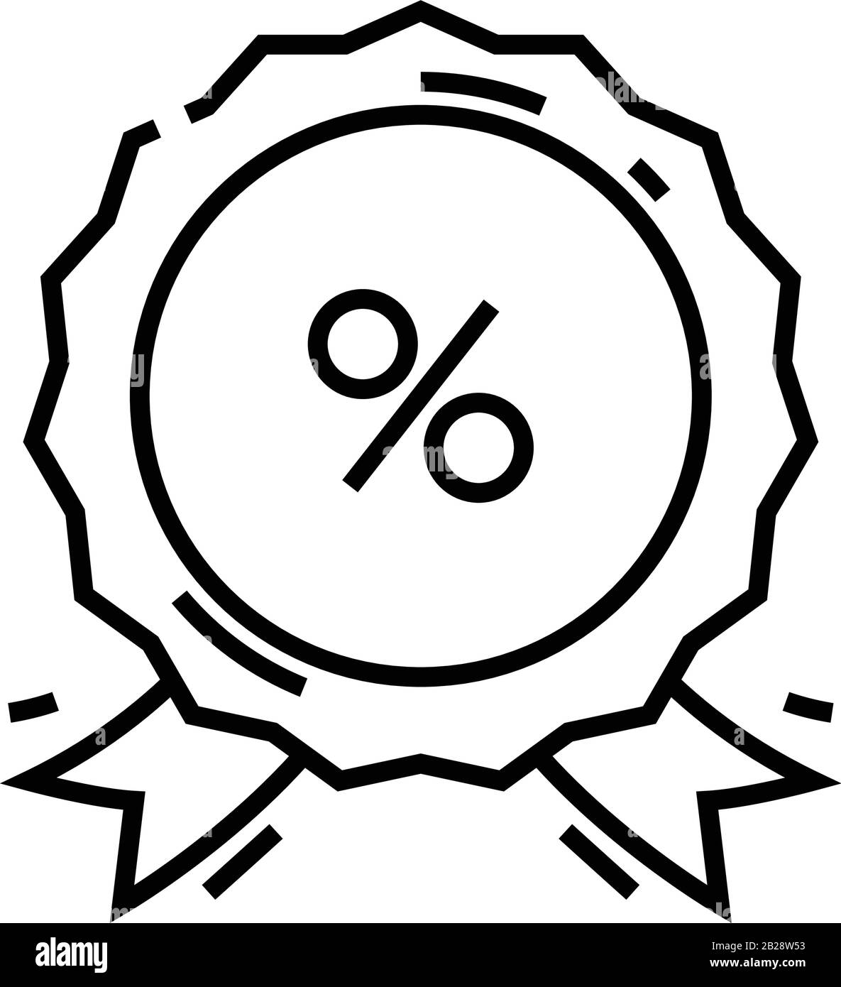 Sale guarantee line icon, concept sign, outline vector illustration ...