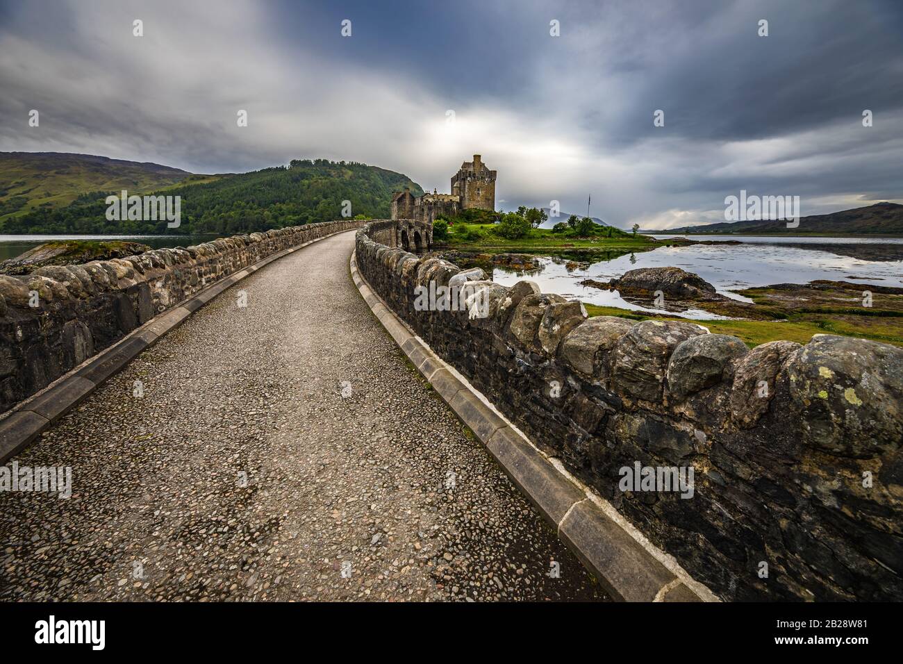 Ancient Scottish medieval buildings and beautiful landscape of ...