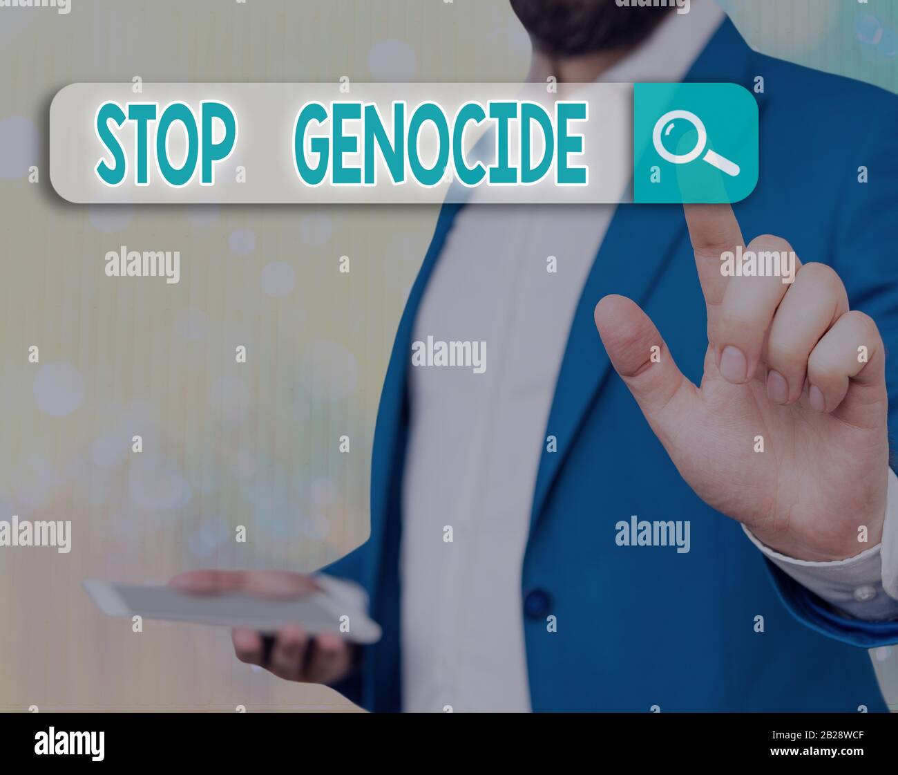 Conceptual hand writing showing Stop Genocide. Concept meaning to put ...