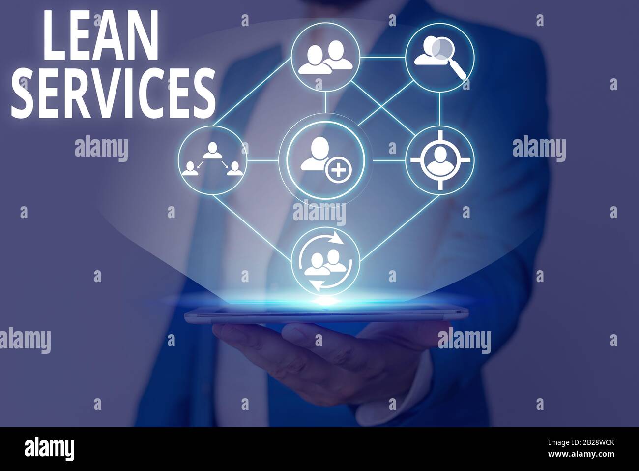 Writing note showing Lean Services. Business concept for application of ...