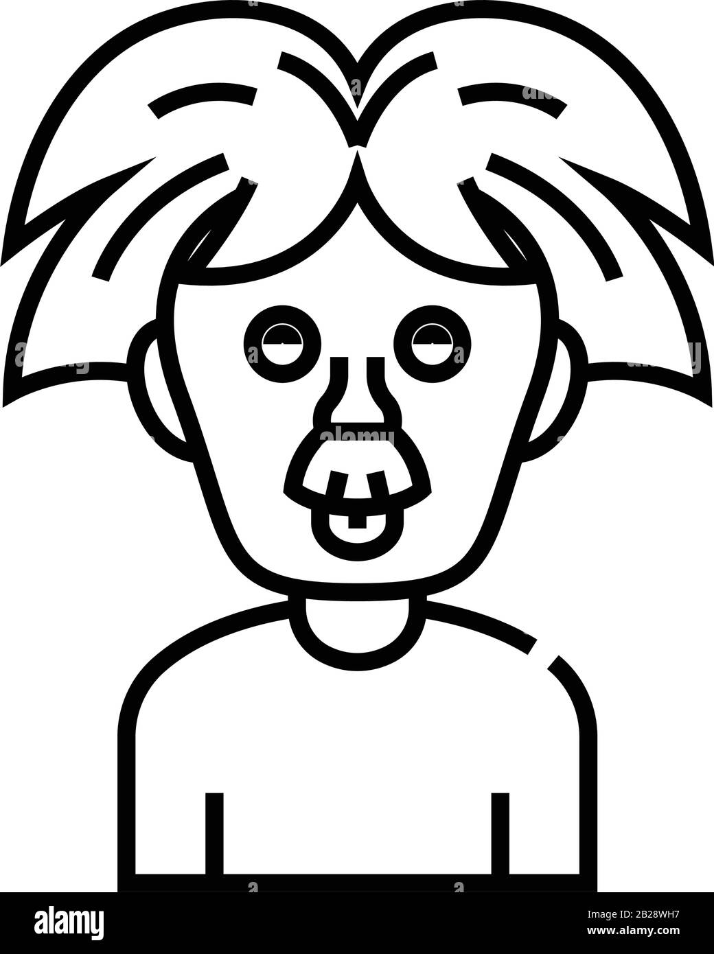 Scientist method line icon, concept sign, outline vector illustration ...