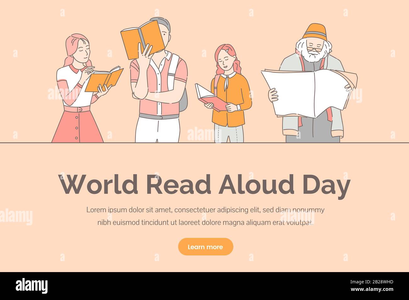 Book aloud Stock Vector Images - Alamy