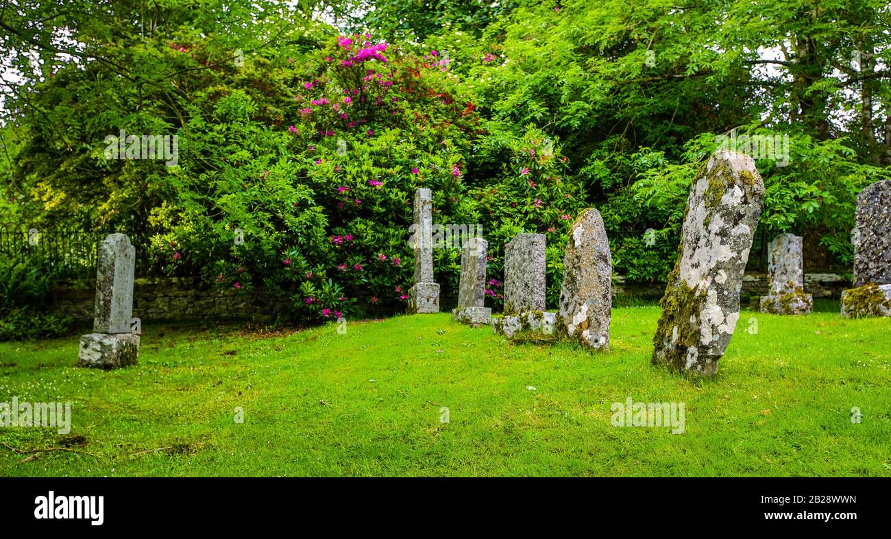 SCOTLAND, UNITED KINGDOM - MAY 30, 2019: Medieval Scottish cemeteries ...
