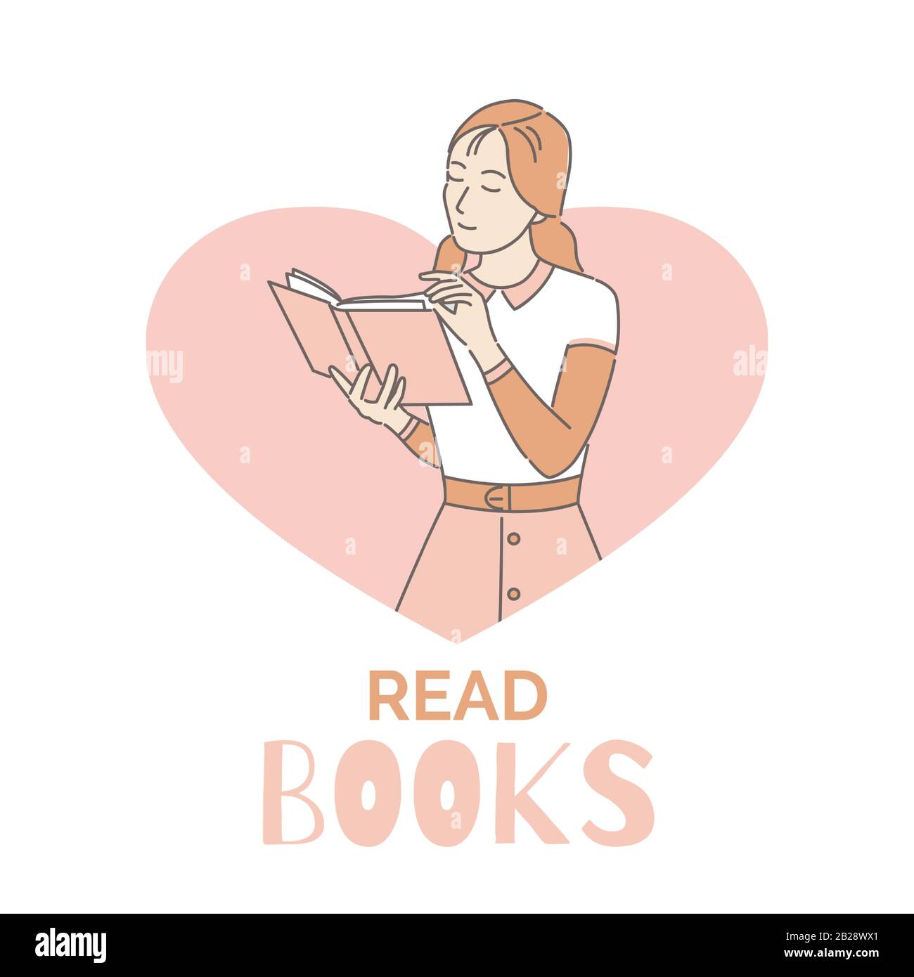 Read books banner design template with text space. Young woman reading ...