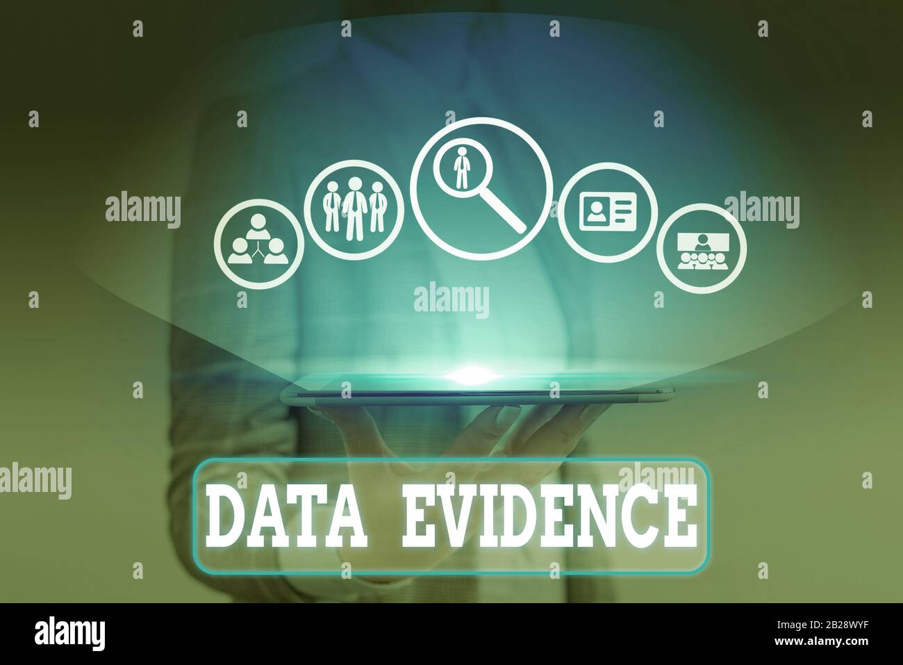 Writing note showing Data Evidence. Business concept for relevant and ...