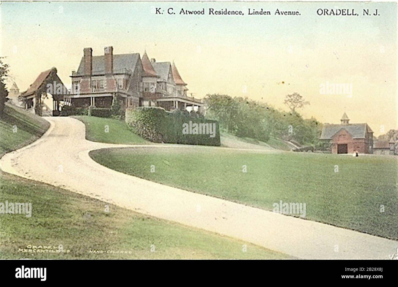 The Atwood-Blauvelt Mansion in Oradell, circa 1909 Stock Photo - Alamy
