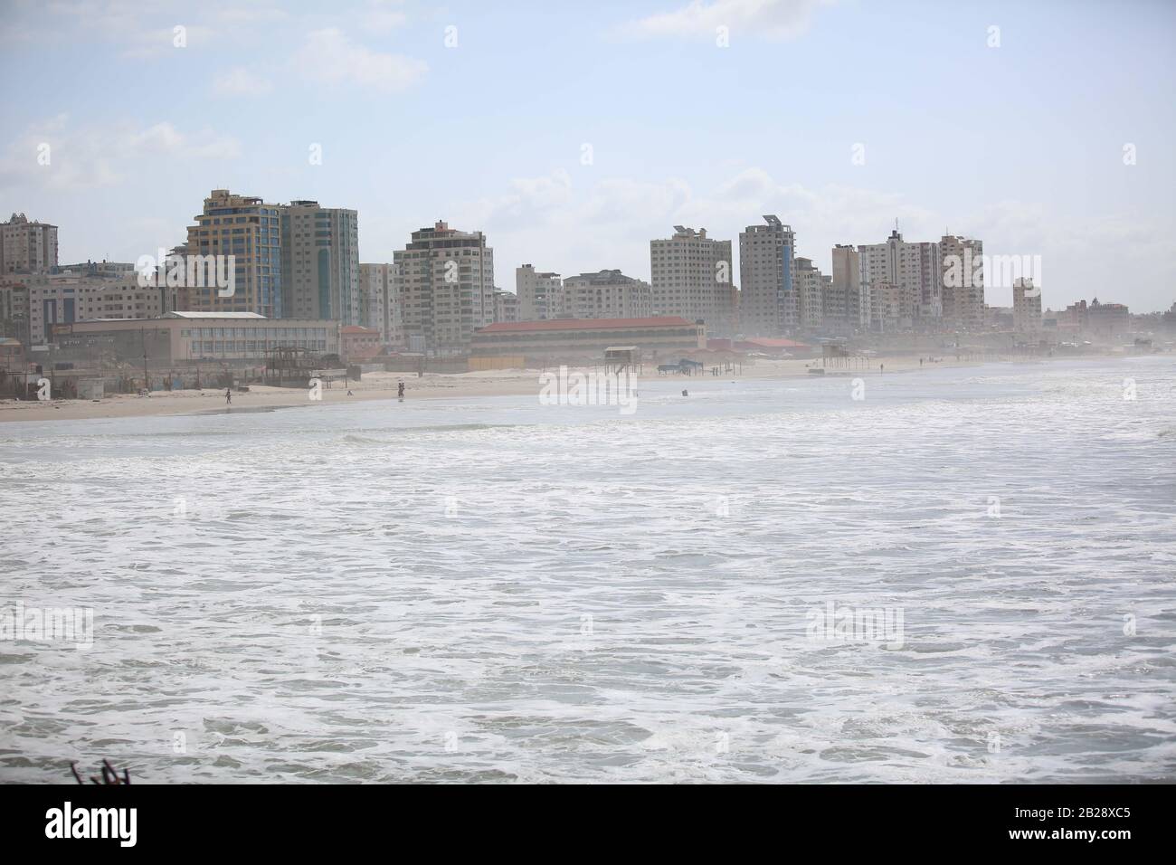 Gaza City, The Gaza Strip, Palestine. 1st Mar, 2020. Gaza city beach ...