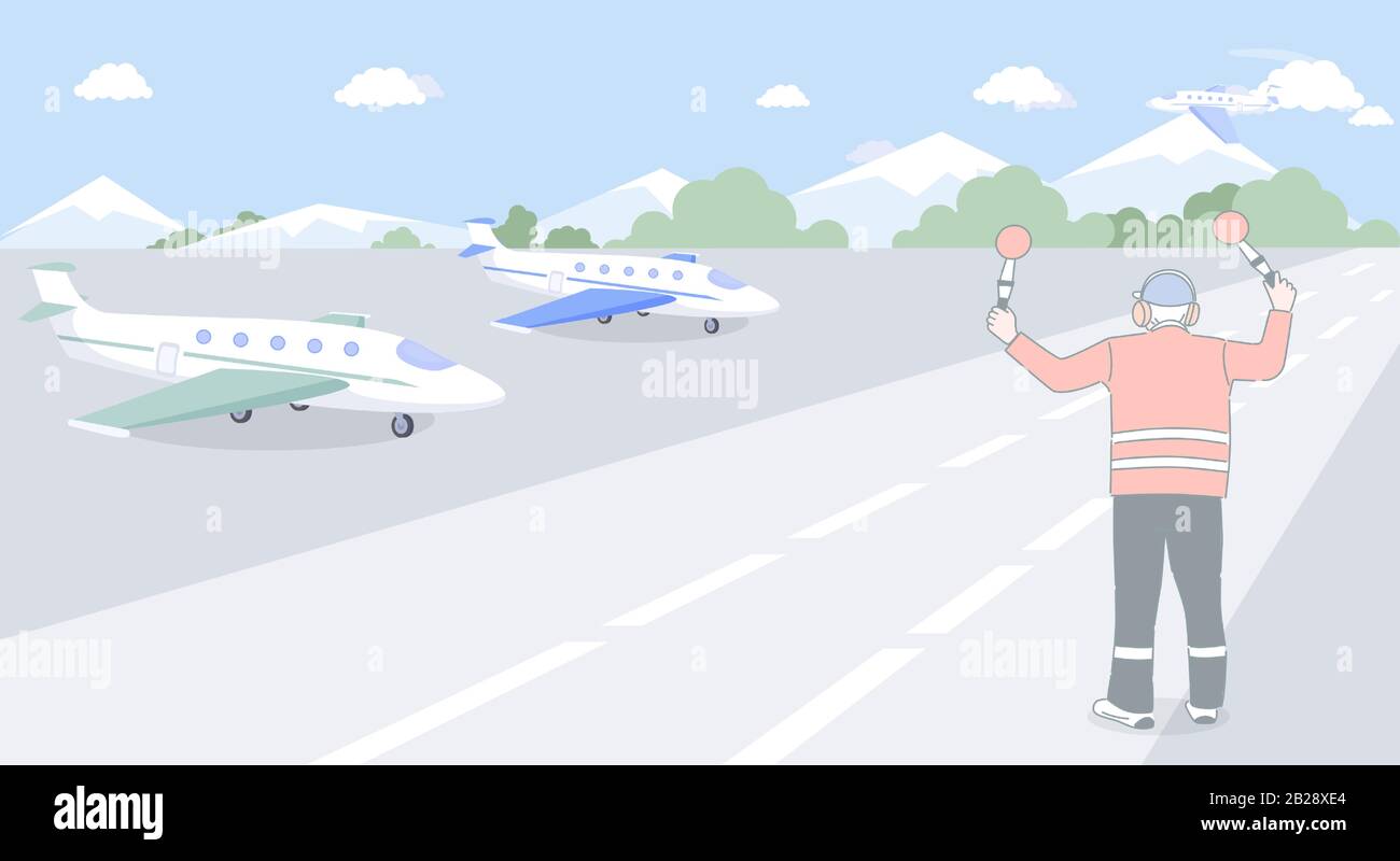 Air Traffic Control Tower Cartoon