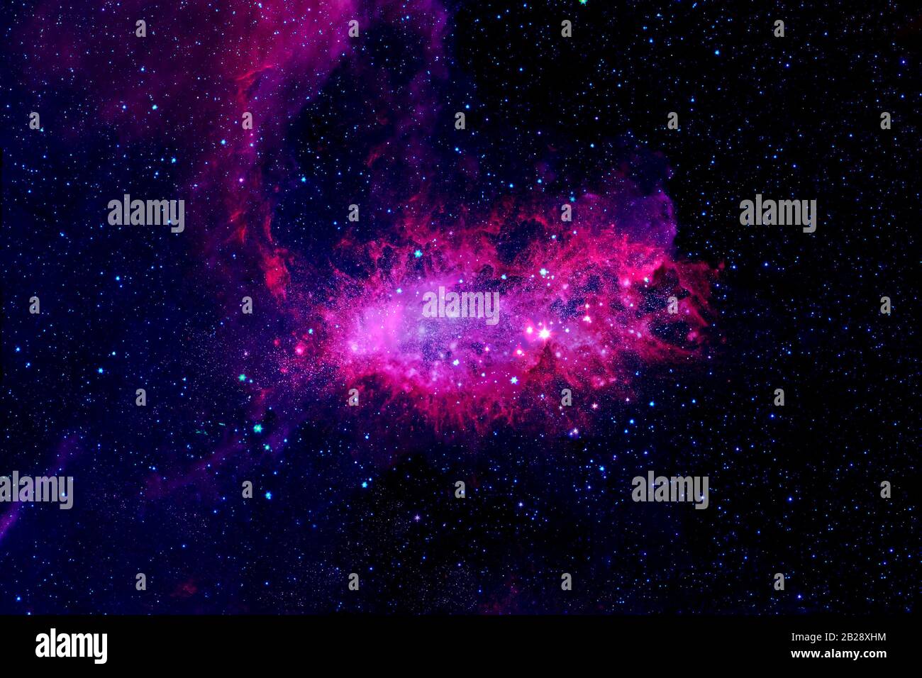 Beautiful pink nebula in deep space. Elements of this image were ...