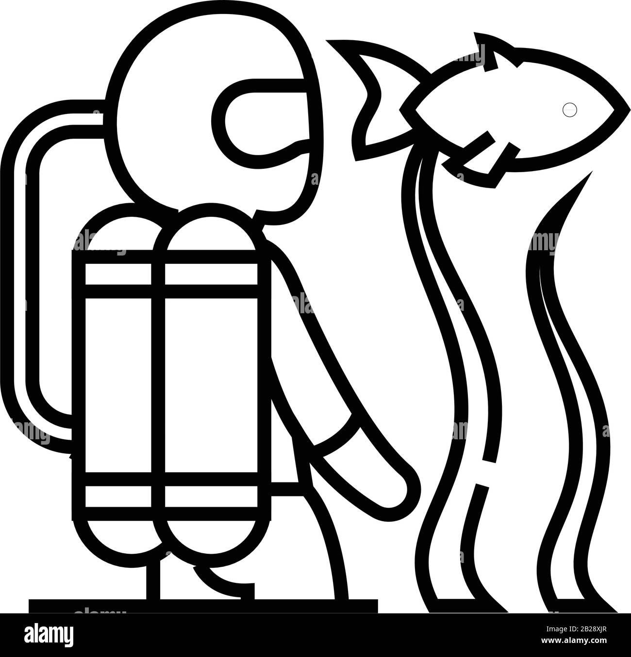 Scuba Diving Gear Drawing