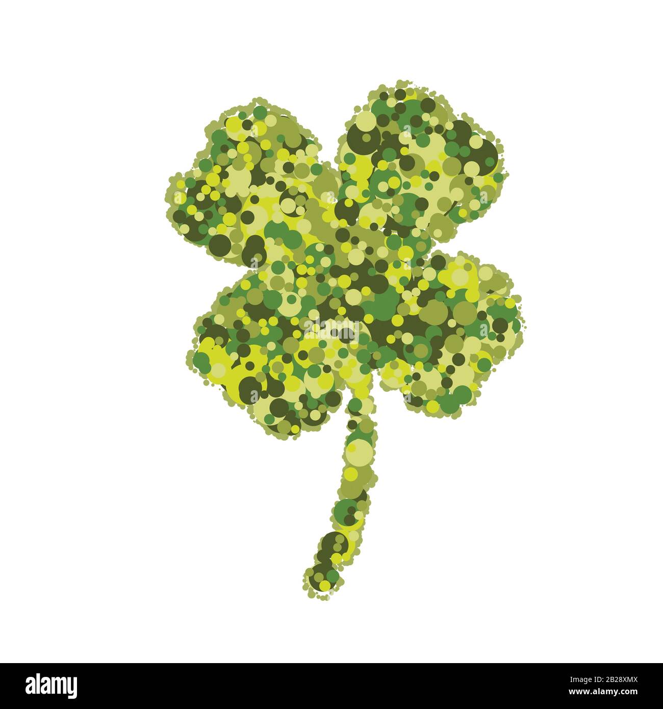 Four leaf Clover Dotted Stock Vector Image & Art - Alamy