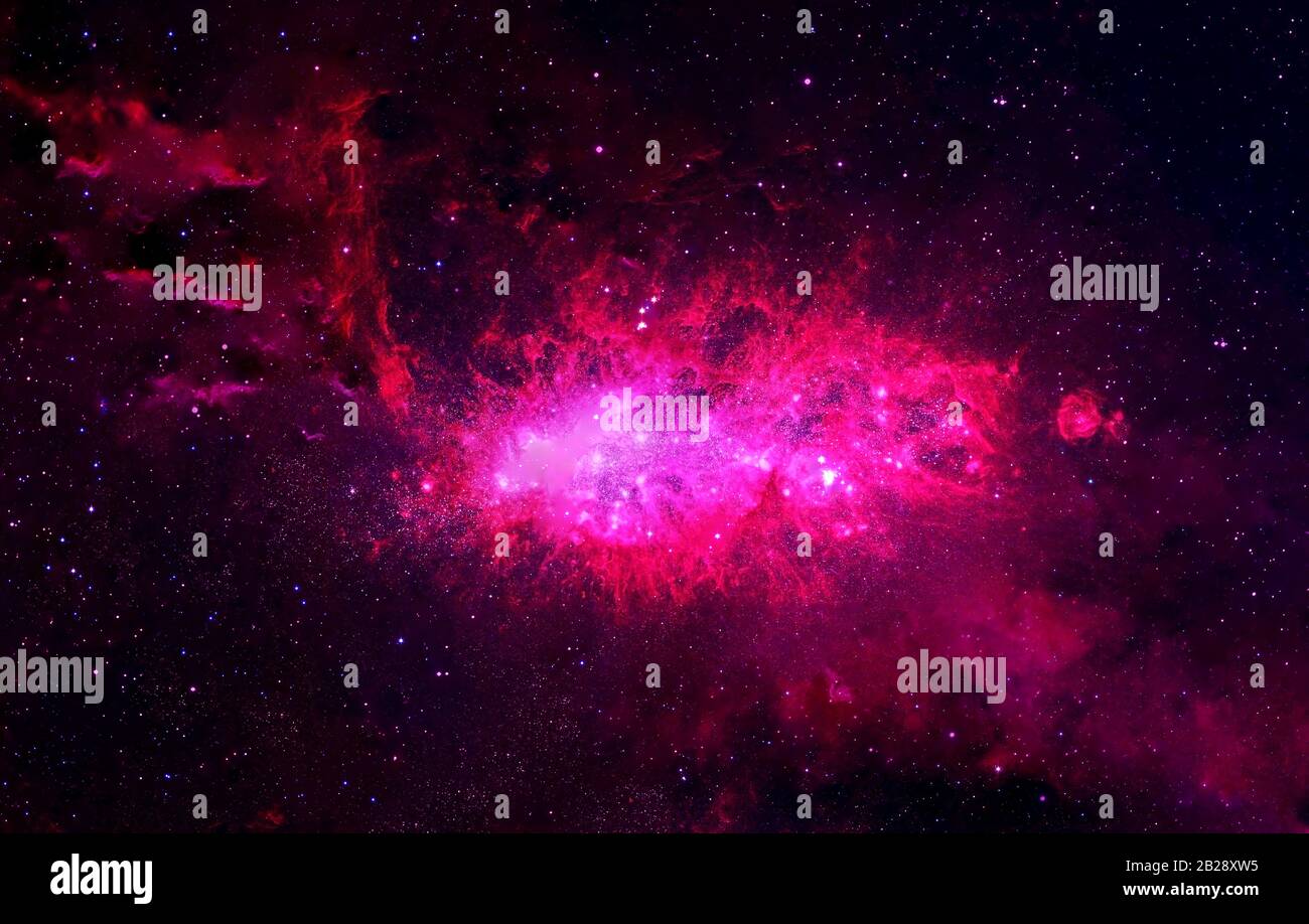 Pink Galaxy Nebula Space