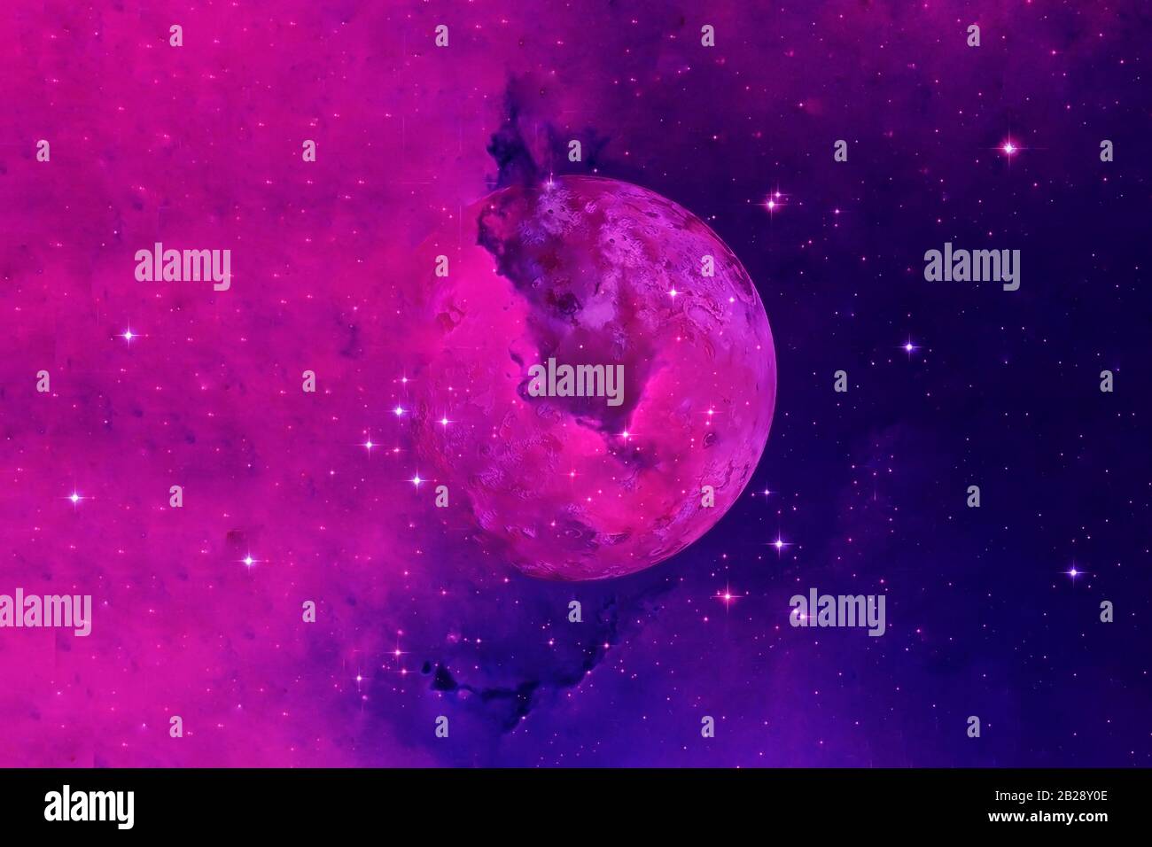 Beautiful pink nebula in deep space. Elements of this image were ...