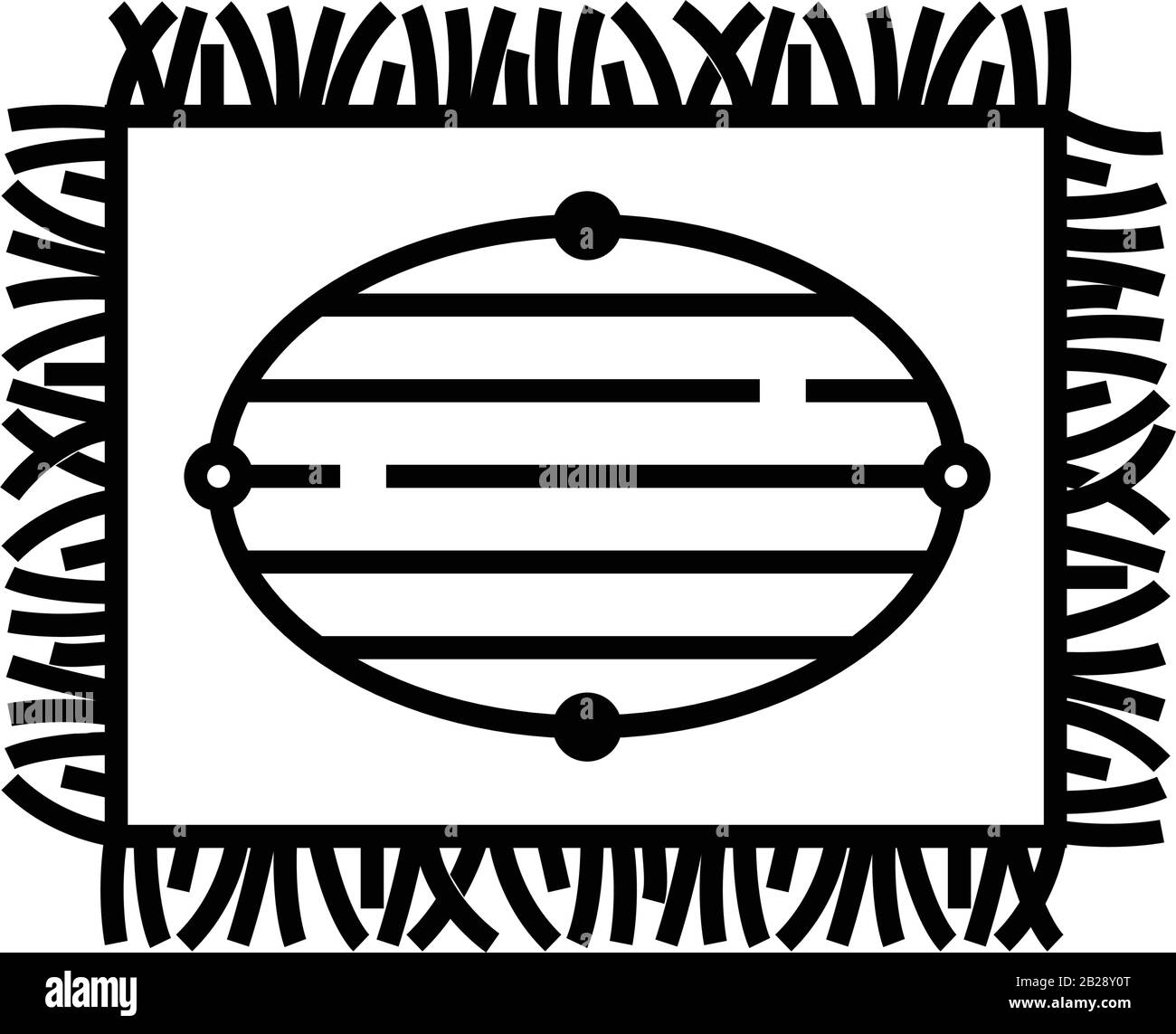 Room carpet line icon, concept sign, outline vector illustration ...