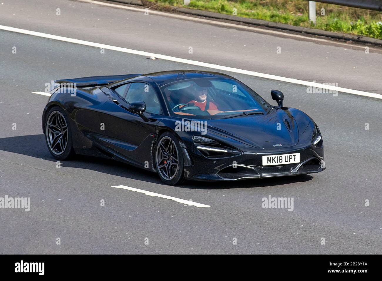 2018 black Mclaren 720S V8 S-A V8-powered, mid-engined, rear-drive ...