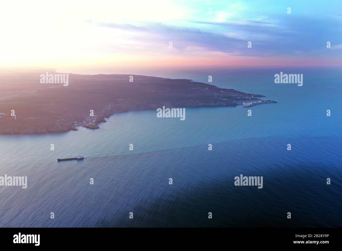 Aerial view of istanbul bosphorus at sunset Stock Photo - Alamy