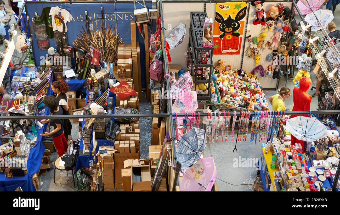 People Walking Around the Stands of Crowded ROMICS Festival (Rome ...