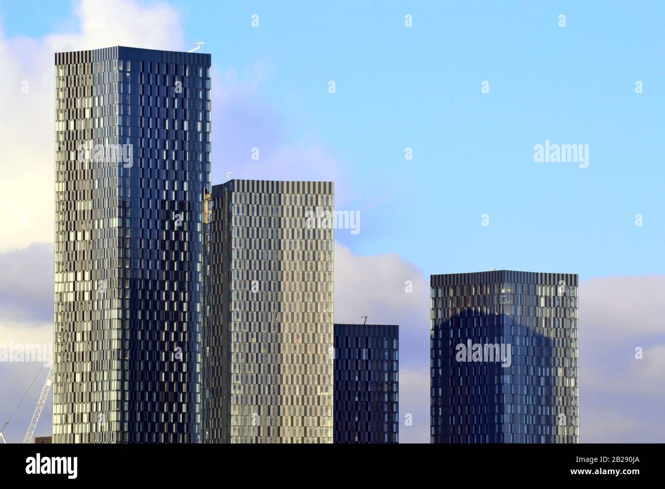 High rise buildings at Deansgate Square, a skyscraper development in ...