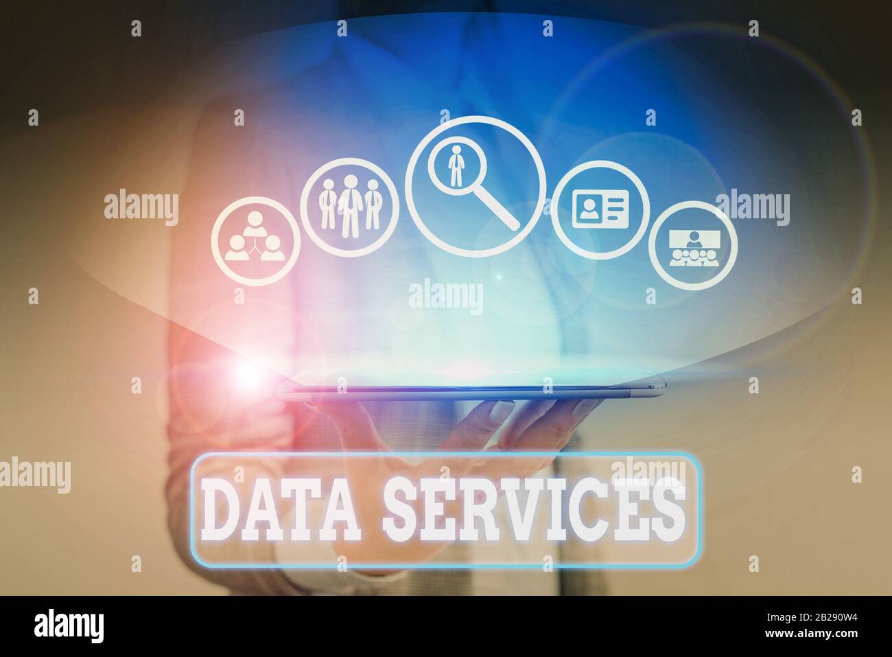 Writing note showing Data Services. Business concept for thirdparty ...