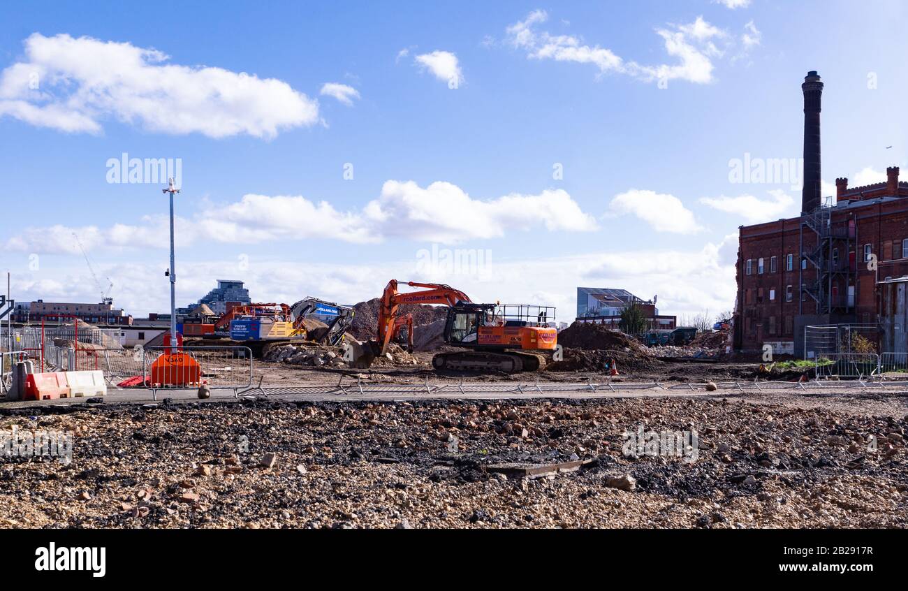 The Horlicks Factory, Slough, Berkshire. Demolition work has begun ...