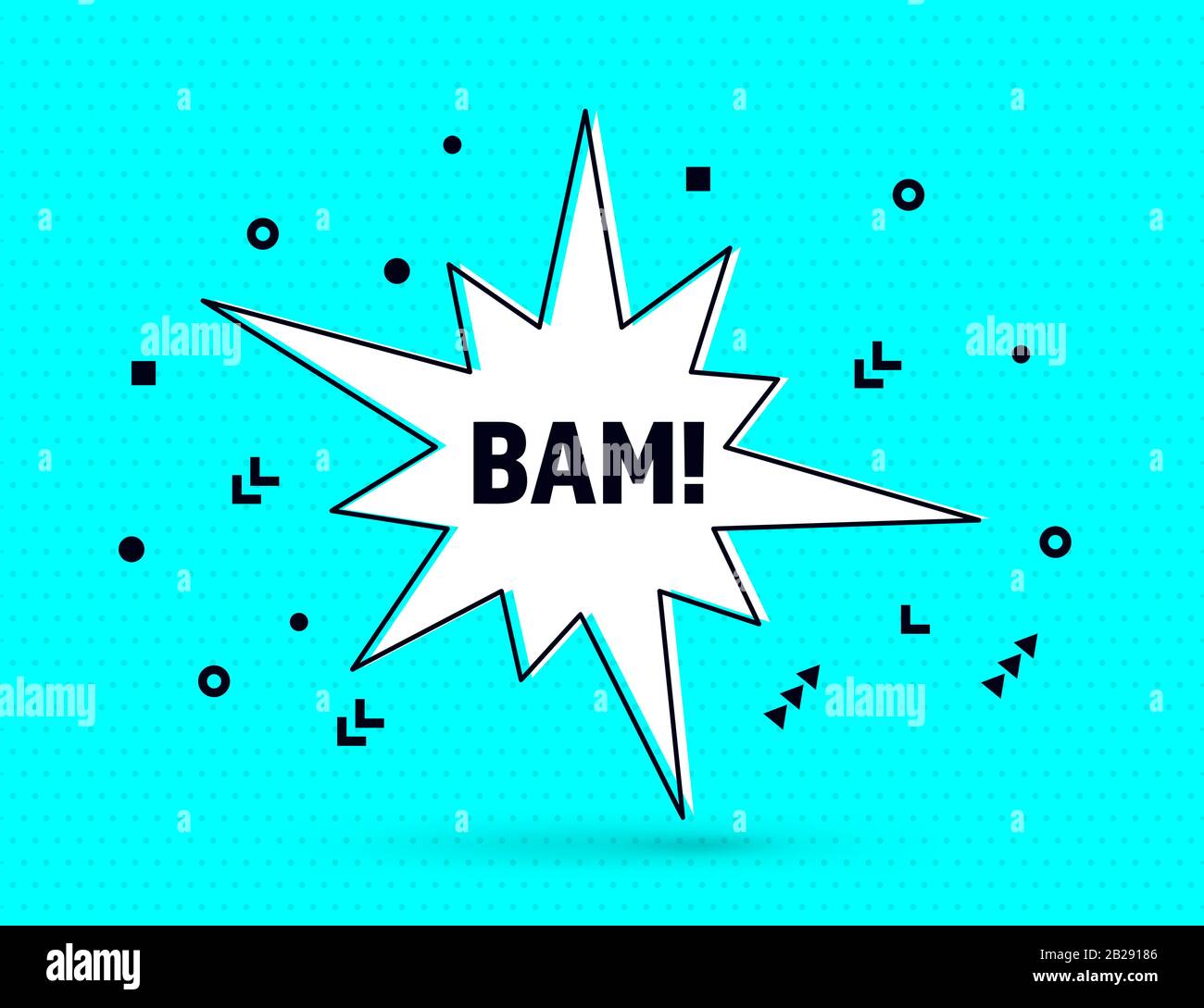 Bam speech bubble banner pop art memphis style Stock Vector Image & Art ...