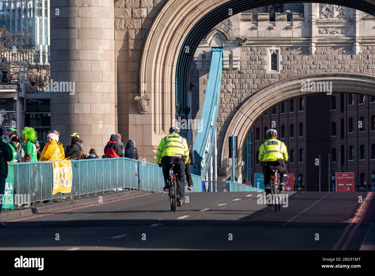 Police cyclists riding route for security before the racing in the ...
