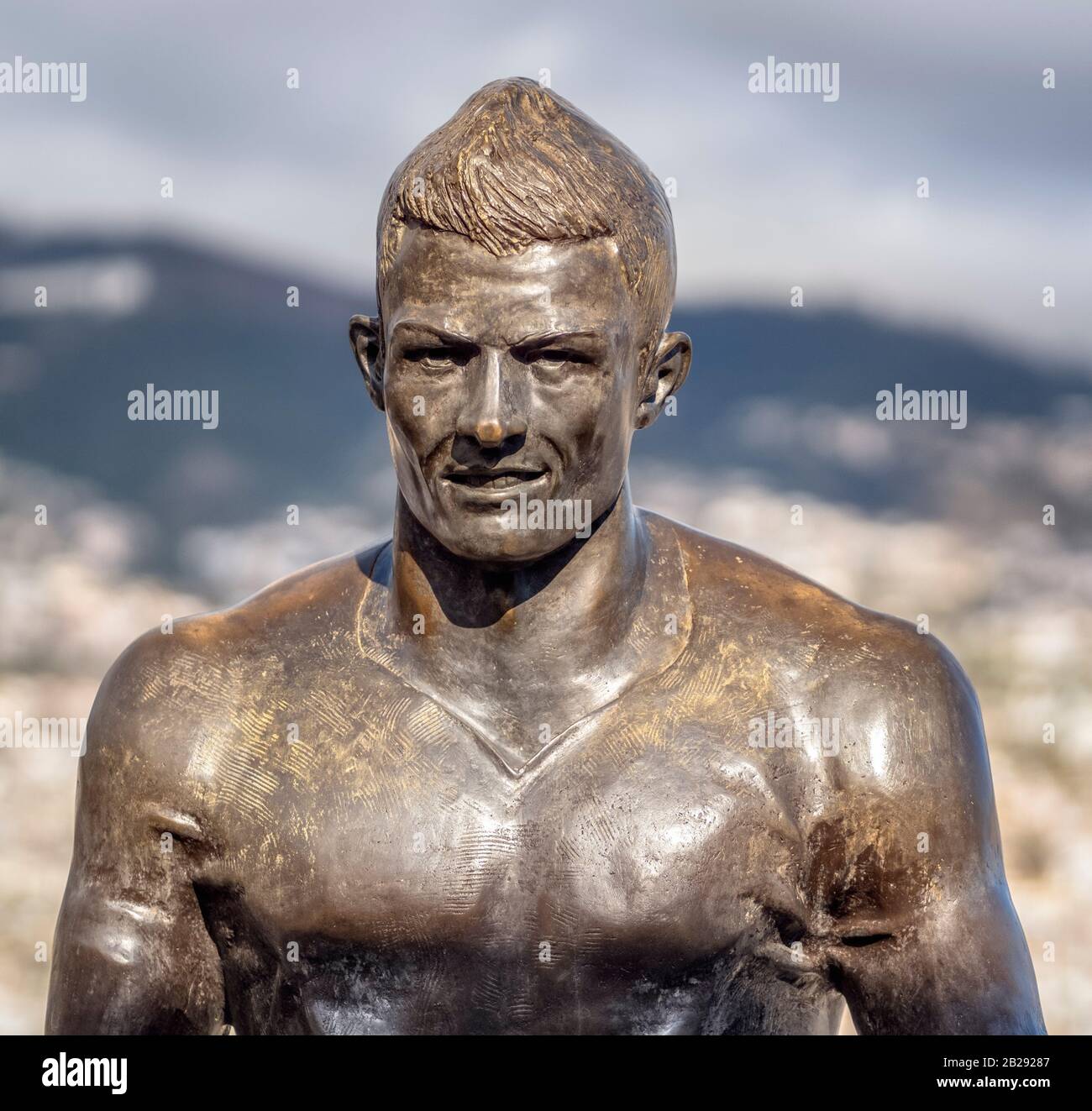 Detail of Cristiano Ronaldo statue, Funchal, Madeira Stock Photo - Alamy