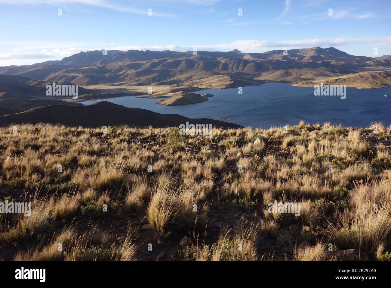 Laguna Miscanti in Atacama desert in North Chile - Dark deep azure blue ...